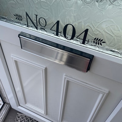 Floral Front Door Number Decal Vinyl , Custom House Number, Address ...