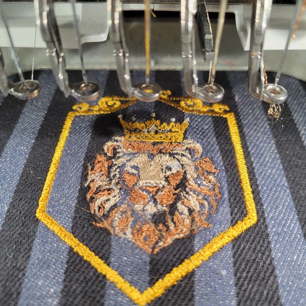 Lion Portrait Machine Embroidery Design, Safari Wild Animal Embroidery ...