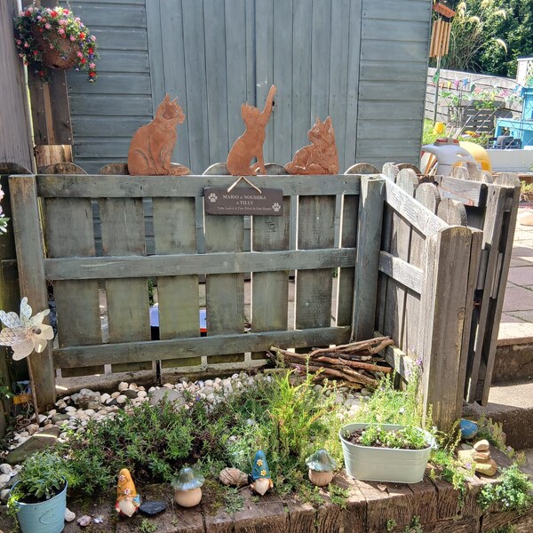 Metal Owl Fence Topper Garden Art Outdoor Ornaments Rusted Sculpture - Etsy