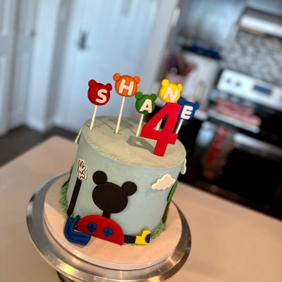 Handmade Edible Fondant RV Camping Cake Topper Set - Etsy