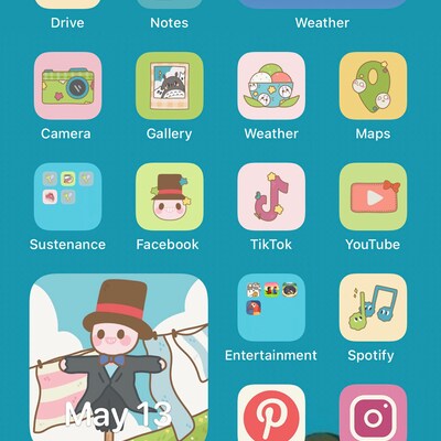 Wednesday Inspired Dark and Goth Icon Set for Ios and Android With ...