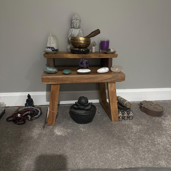 Buddhist Pine Mini Altar - Light Walnut, Chocolate & Gunstock Stain ...