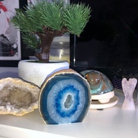 Blue Agate Geode, Brazilian Agate Geode, Geode, Crystal, Blue, Natural ...