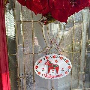 Swedish Welcome Sign, Swedish Gifts, Scandinavian Decor, Swedish Dala ...