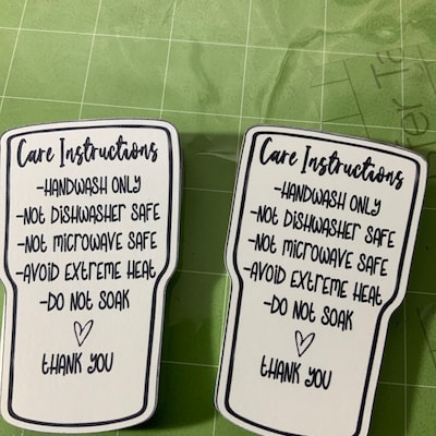 Vinyl Products Care Card Printable Bundle Personalized - Etsy Canada