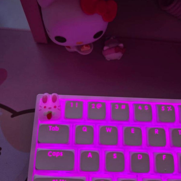 Pastel Blue Starry Sky Pudding Artisan Resin Keycaps, Cute ESC and ...