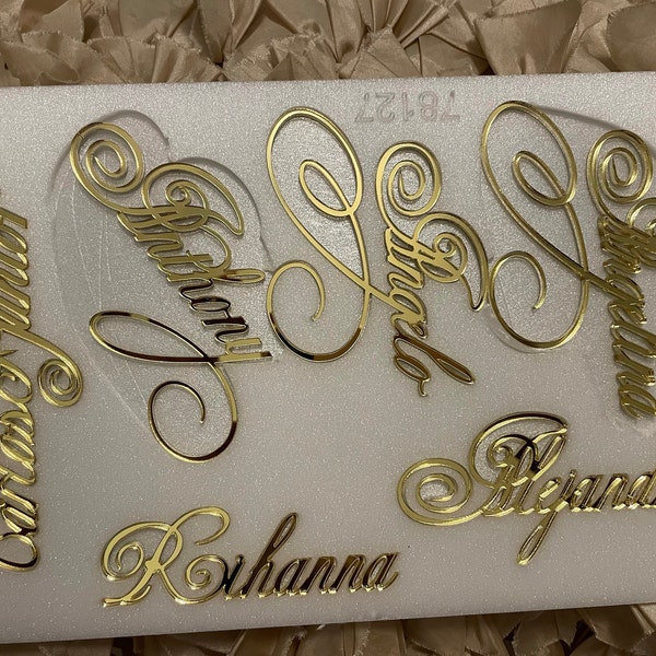 Laser Cut Names Personalized Wedding Place Cards Guest Names Wedding ...