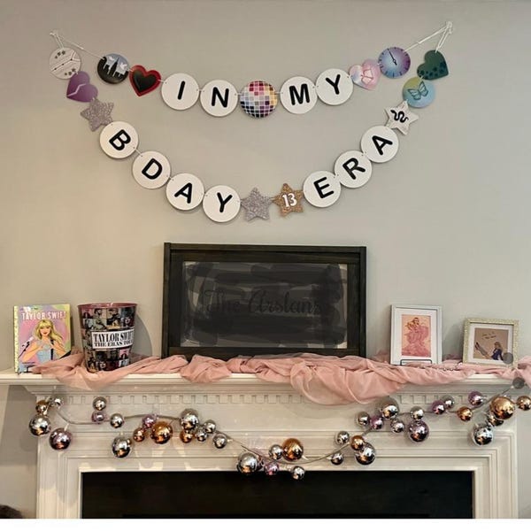 In My Birthday Era Banner, Eras Birthday Party Decorations, Large ...