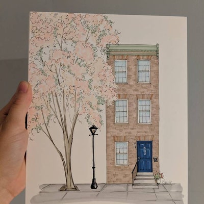 Custom House Portrait Home Drawing From Photo House - Etsy