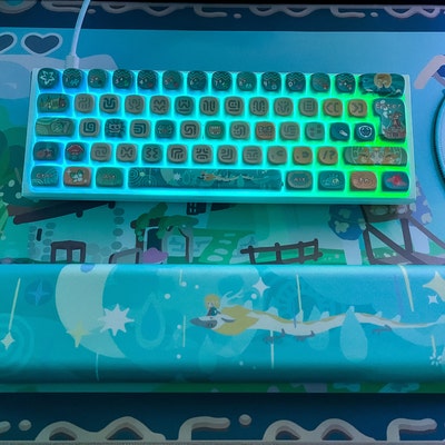 Kawaii Gaming Anime Chiikawa Usagi Inspired Keycaps PBT 132 Set MOA ...