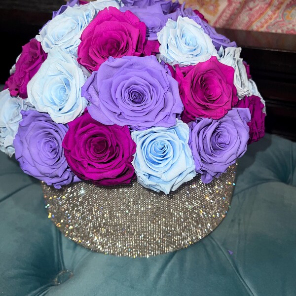 Preserved PEONIES in a Crystal Box - Forever PEONIES - Infinity PEONIES ...