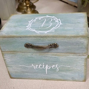 SUNFLOWER Recipe Box Hand Painted Custom Wood Box 4 X 6 | Etsy