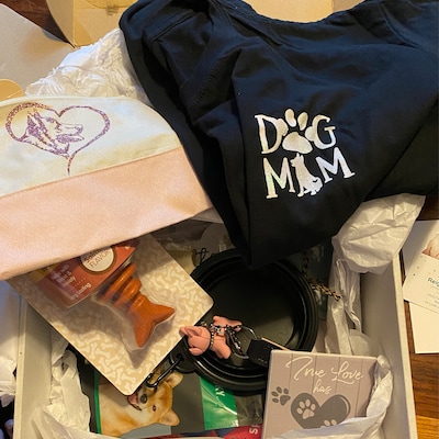 Christmas Themed Dog Mom Gift Dogs Christmas Gift Dog and Dog Mom Box ...