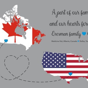 Exchange Student Map Port Washington New York USA - Etsy