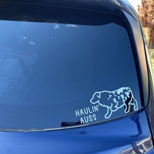 Haulin Auss Decal, Aussie Mom Bumper Sticker, Dog Mom, Dog Sticker ...