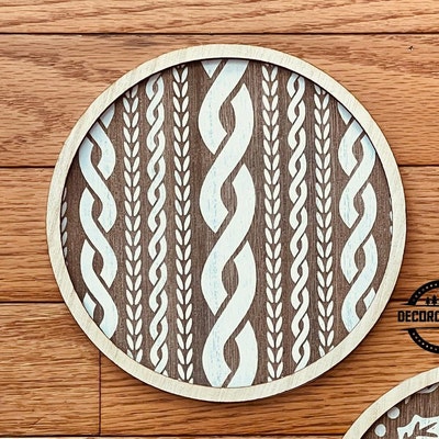 Knitted Pattern SVG Bundle, Knitting Yarn Texture PNG, Cable Stitch ...