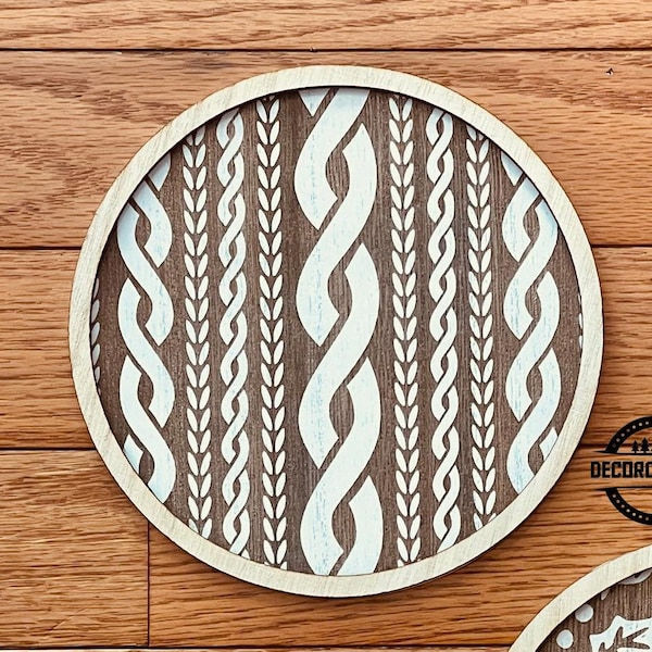 Knitted Pattern SVG Bundle, Knitting Yarn Texture PNG, Cable Stitch ...