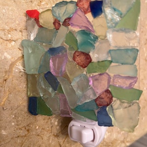 ETSY BEST SELLER NL5 Coastal Seaglass Sea Glass Beach Glass Night Light ...