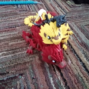 Mizu Element Dragon 3d Printed Articulated Dragon - Etsy