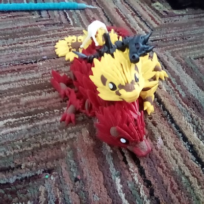 Mizu Element Dragon 3d Printed Articulated Dragon - Etsy