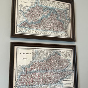 Tennessee Map 1826 Old Map of Tennessee Art Vintage Print Framed Wall ...
