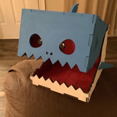 Shark Box 3mm, 3.175mm, 4mm, 5mm. Laser Cut Files SVG, DXF, CDR Digital ...