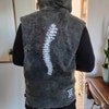 Large Spine Vertebrae in White or Black Iron-on or Sew-on Patch ...