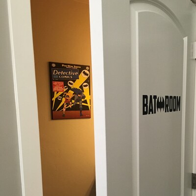 Bat Making H, Bathroom Sign, Restroom Sign, Bathroom Door Sign ...