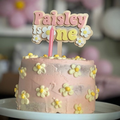 Personalised Double Layer Topper Swirly Style, Wedding Cake Topper ...