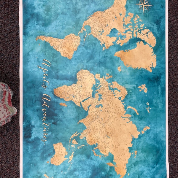 36x24 30x20 Printable World Map With Cities & Capitals, Large Art ...