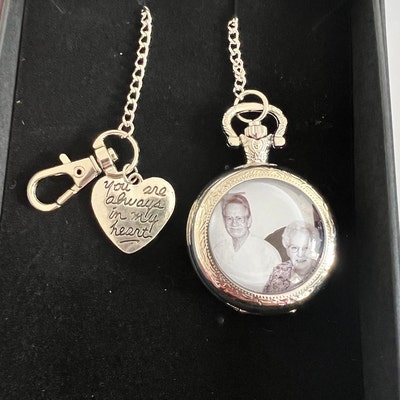 Memorial Photo Pocket Watch Gift Memory Photo Watch Groom Wedding Charm ...