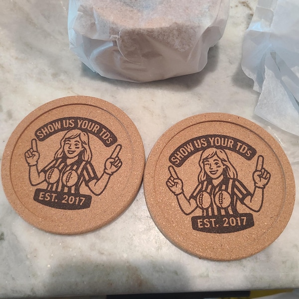 Custom Engraved Cork Coasters - Etsy