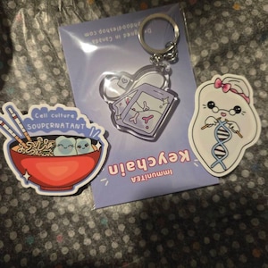 Cell Culture Flasks Enamel Pin Cute Cell Biology Pin for Laboratory ...