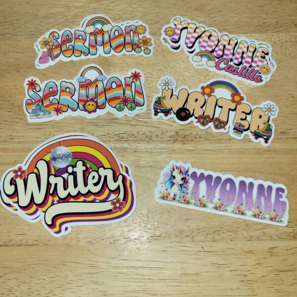 Graffiti Time Traveler Custom Name Sticker, Water Bottle Decal ...