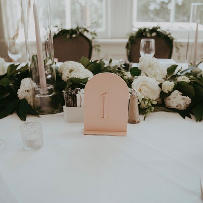 Pastel Acrylic Wedding Table Numbers Event Table Setting - Etsy