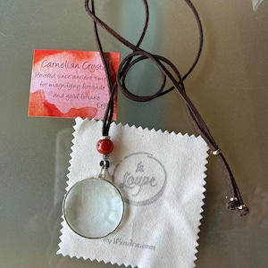 Magnifying Necklace, Healing Gem Stone, Monocle Necklace, Loupe ...