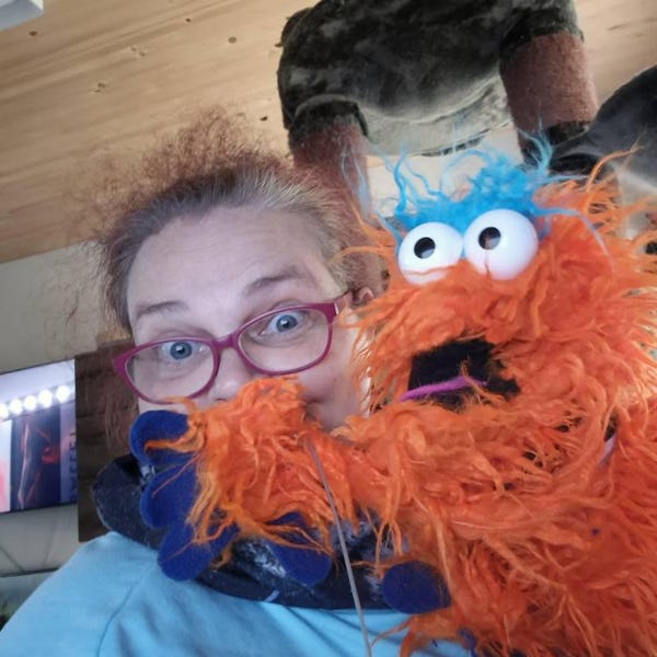 Orange Shaggy Chin Pro Monster Hand Puppet - Etsy