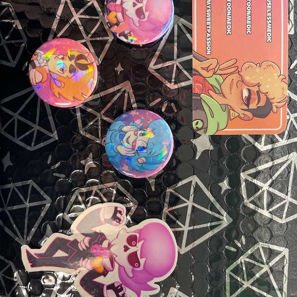LAST CHANCE Mystery Skulls Animated Pins Holographic or Glossy Buttons ...