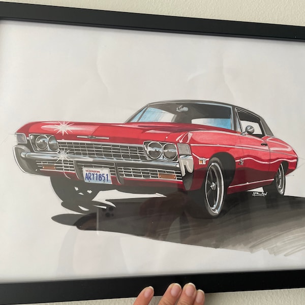 Ferrari Modulo Concept Car Digital Art Drawing Print - Etsy