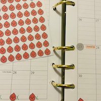 Tiny Ombre Date Dot Planner Stickers, Colorful Mini Dot Calendar ...