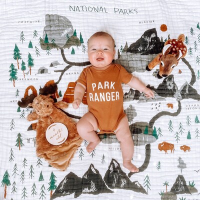 Park Ranger Organic Baby Bodysuit Modern GOTS Certified Baby Outfit ...