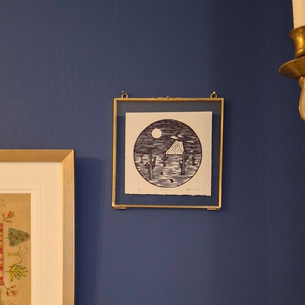 Custom Large Floating Frame in Teak Veneer, Pressed Flower Frames ...