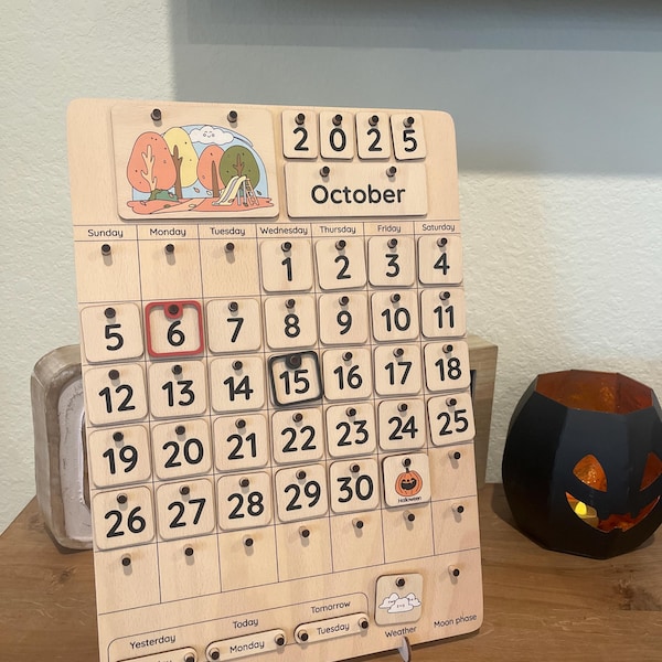 Perpetual Calendar, Kids Calendar Classroom, Calendar Board, Preschool ...