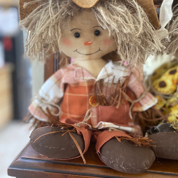 Primitive Scarecrow Pattern It's Fall Ya'all Prim Scarecrow Raggedy ...