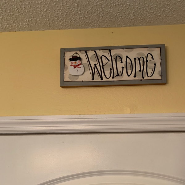 Mini Welcome Sign "gray" - Etsy