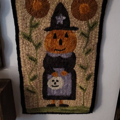 Finished Primitive Hand Hooked Wool Rug Church Sheep Folk Art - Etsy