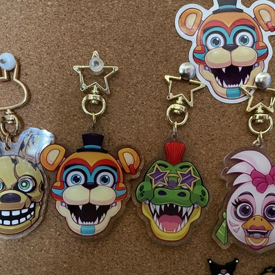 Springtrap, Spring Bonnie, Yellow Rabbit 2.5 Double-sided Acrylic Charm ...