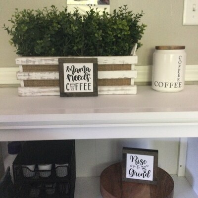 Coffee Sign Collection, Coffee Bar Cart, Coffee Home Decor, Caffeine ...