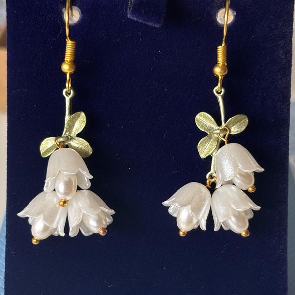 HSR Lingsha Earrings Honkai Star Rail Merch Red Flower Gold Bell ...