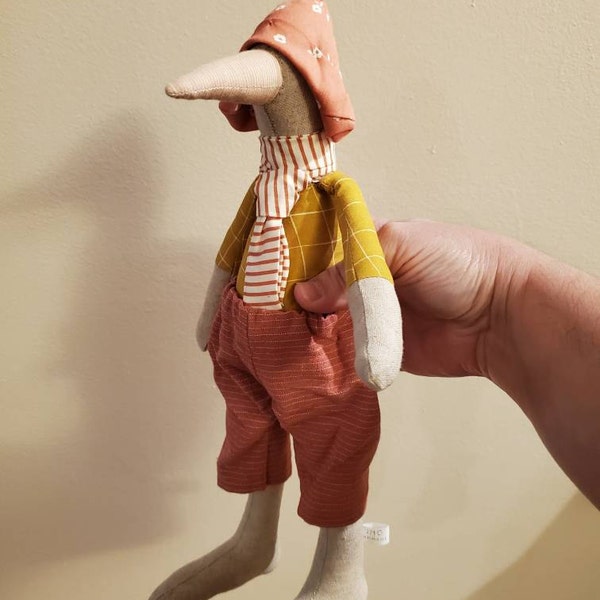 Modern Nursery Décor, Animal Doll, Handmade Bird, Art Doll, Stuffed ...